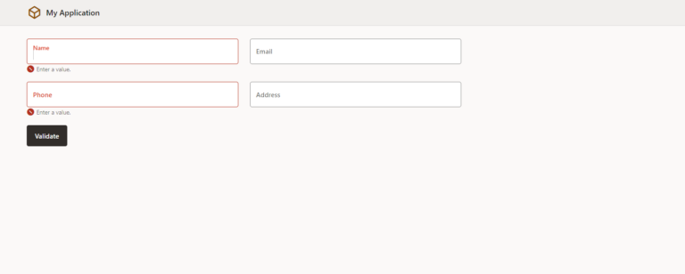 Client side validation in Oracle Visual Builder - TechSupper