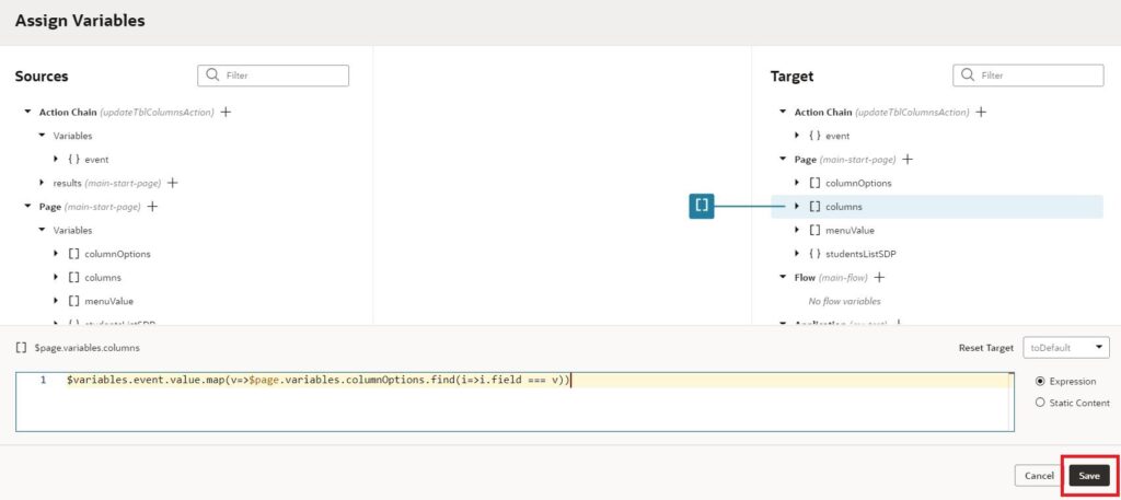 Hide and Show columns in Oracle Visual Builder table - TechSupper