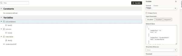 Hide and Show columns in Oracle Visual Builder table - TechSupper