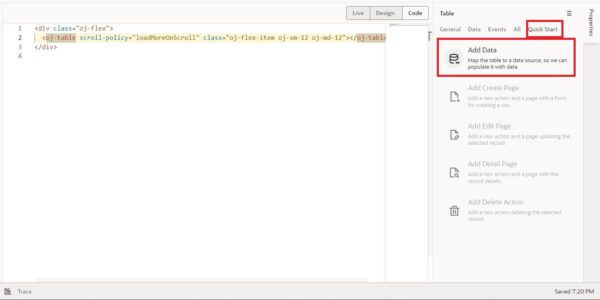 Hide and Show columns in Oracle Visual Builder table - TechSupper