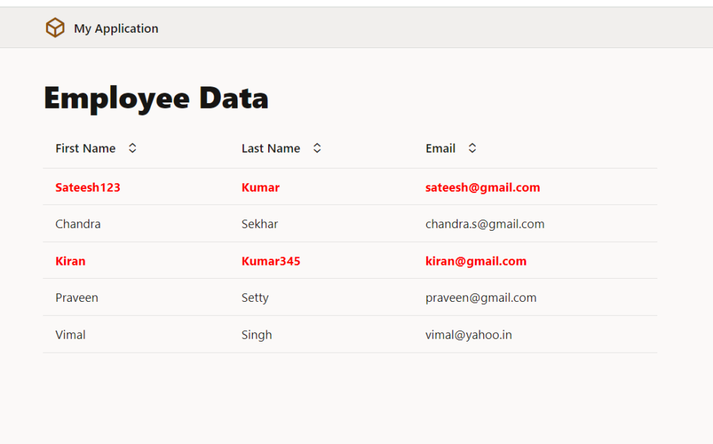 Highlight the updated records in editable table in Oracle Visual ...