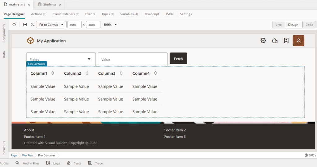 Dynamic filter on table in Oracle Visual Builder - TechSupper