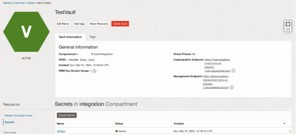 Storing secrets in OCI Vault and leverage in Oracle Integration - TechSupper