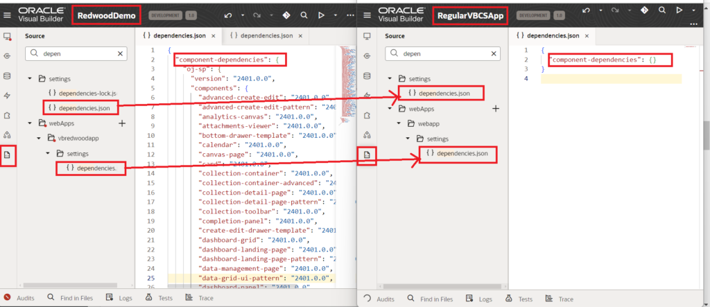 Enabling Redwood components within the Standard Visual Builder app ...