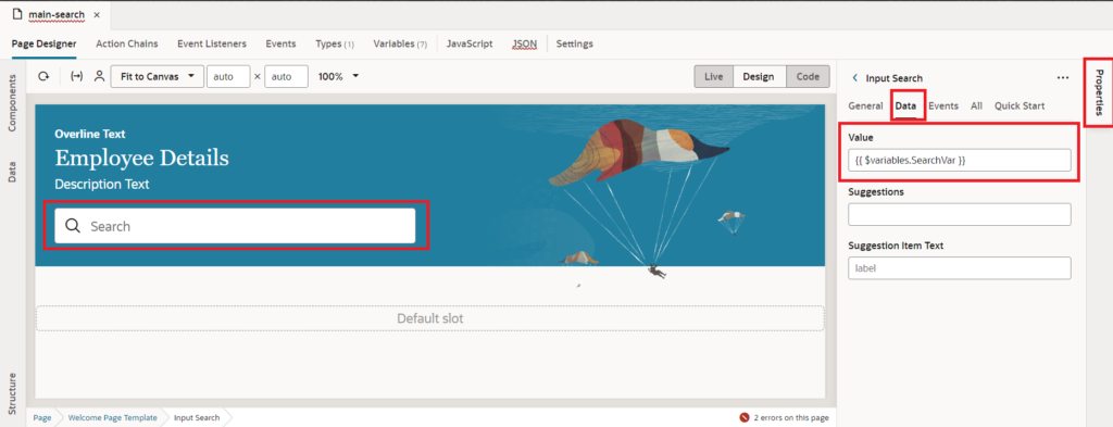 Use Redwood Welcome Template in Oracle Visual Builder - TechSupper