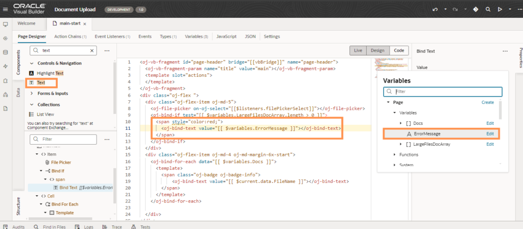 Restrict File Size in Oracle Visual Builder - TechSupper
