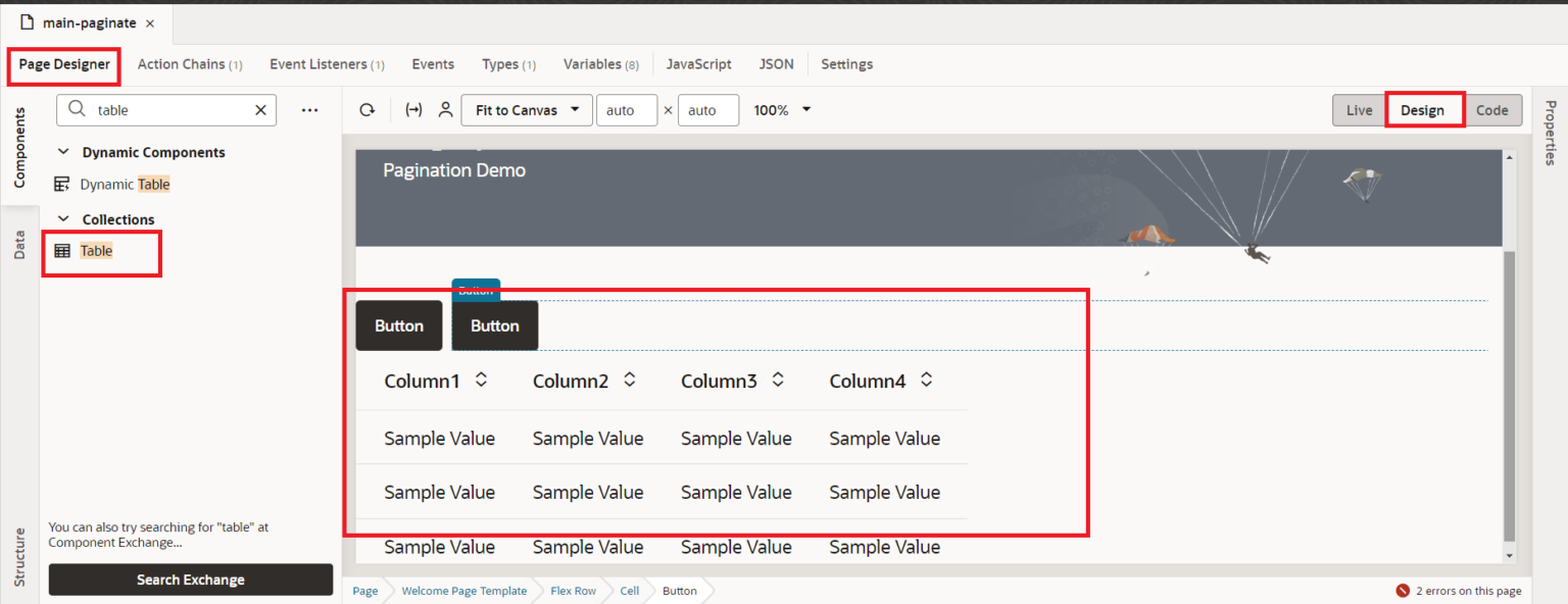 Implement pagination for the REST service in Oracle Visual Builder. - TechSupper