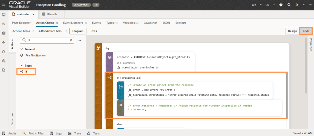 Exception Handling in Oracle Visual Builder - TechSupper